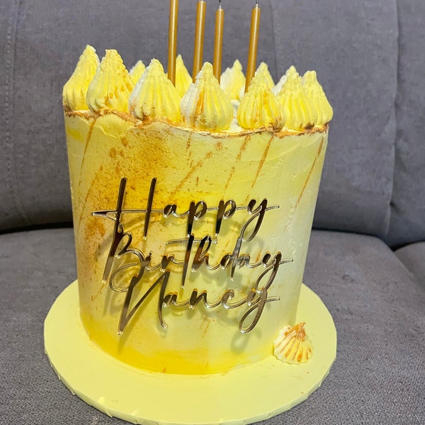 Happy Birthday Cake Charm Cake Charms Personalised Various Sizes ...