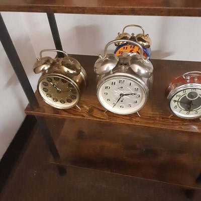 Vintage 1960' S Peter Mechanical Alarm Table Clock, Antique German ...