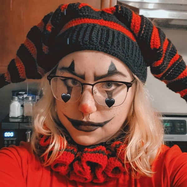 2 in 1 Clown Collar Crochet Pattern PDF With Frills - Adjustable Size ...