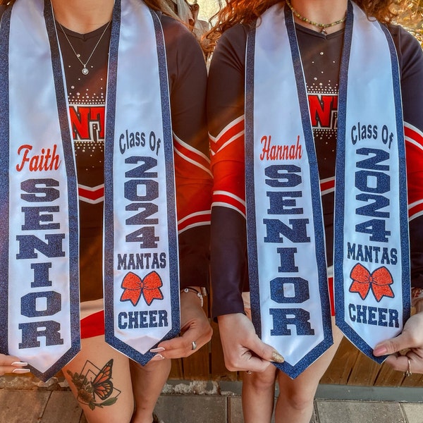 60 Inch 2026 Senior Night Graduation CHEER Stole (optional Bow) - Add ...