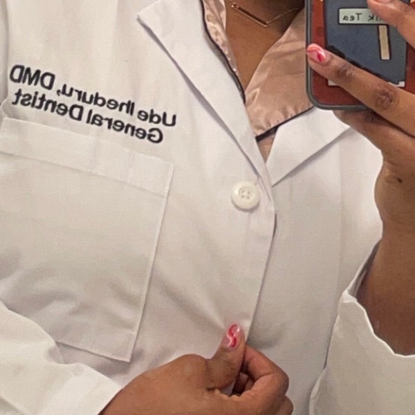 Personalized Nurse Lab Coat With Custom Embroidered Text or Name and ...