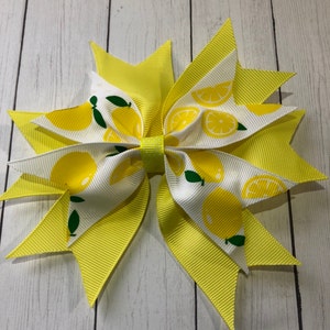 1.5" Yellow Lemons Print Grosgrain Ribbon - US Designer - Strawberry ...