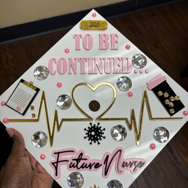 ACRYLIC Graduation Cap Topper, Nurse Graduation, Medical Assistant ...