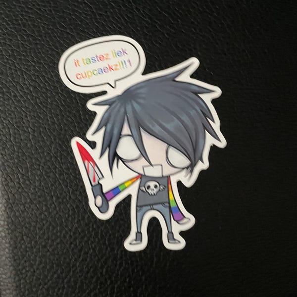 Random XD Emo Sticker 0.o | Scenecore Emo Boy Chibi Y2k Retro Mall Goth ...