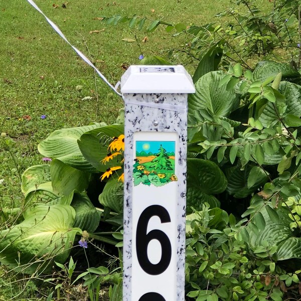 Wrapped Mailbox Post & Mailbox, Choice of Wrap Layouts, 2 Sided ...