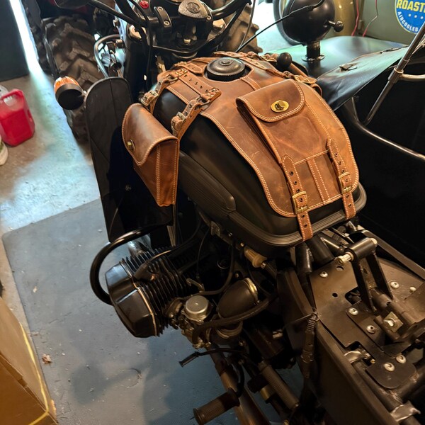Ural Fuel Tank Leather Cover Bags, Ural Fuel Tank Gas Bags Genuine ...