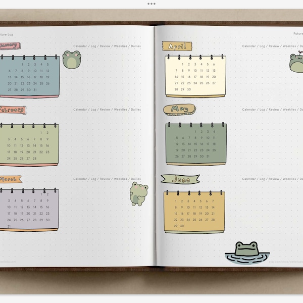 Realistic Digital Bullet Journal, Undated Digital Journal, Goodnotes ...