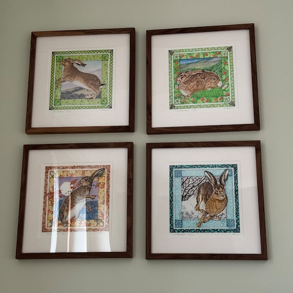 Solid Walnut Canvas Float Frame - Etsy UK