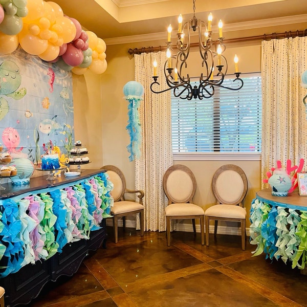 Under the Sea Party Backdrop, Under the Sea Birthday Backdrop Sign ...