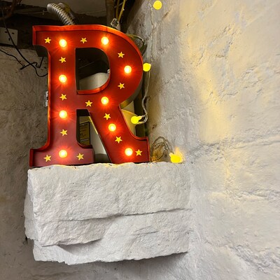 LED Carnival Circus Light up Alphabet Letters Large 33 Cm Metal A to Z ...