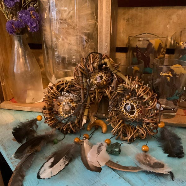 Crystal Dream Catchers Shamanic Art, Dreamcatcher Protection, Amethyst ...