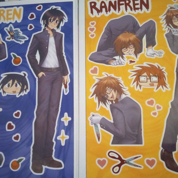 Ranfren Stickers Chibi Laminated Stickers - Etsy