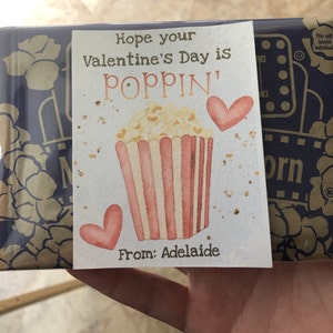 Popcorn Valentines Day Card Template, Printable Popcorn Valentines ...
