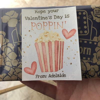 Popcorn Valentines Day Card Template, Printable Popcorn Valentines ...