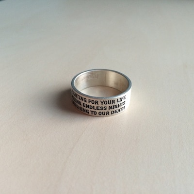 Word Ring, Love Ring, Name Ring, Message Ring, Promise Ring, Quote Ring ...