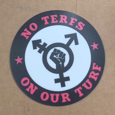 Trans Sticker no Terfs on Our Turf Vinyl Transgender Pride - Etsy