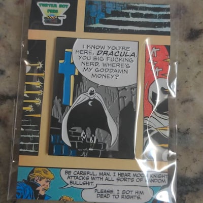 Moon Knight Random Bullshit Go Meme Custom Fan Made Enamel Pin 2.25 ...