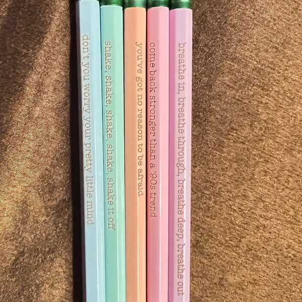Taylors Engraved Pencils, Custom Pencils, Eras Merch, Pastel Pencils ...