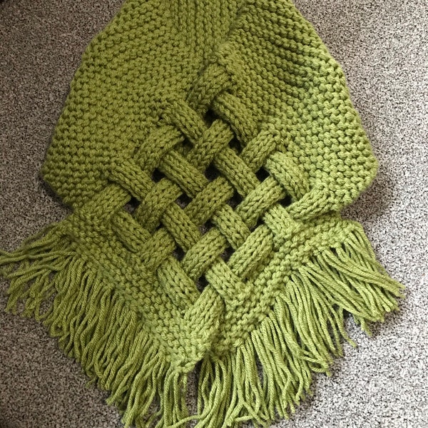 PATTERN: Misty Mornings - Celtic Knot Scarf. Chunky Knit Scarf Patter ...