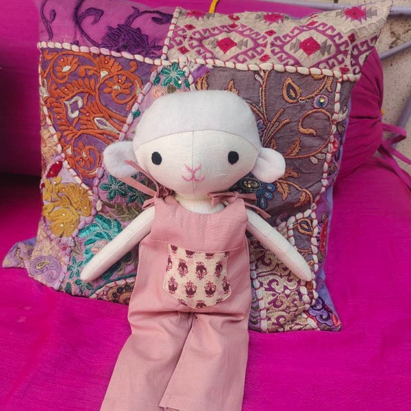 Lamb Sewing Pattern PDF - Make a Cloth Lamb Doll / Stuffed Animal Toy ...
