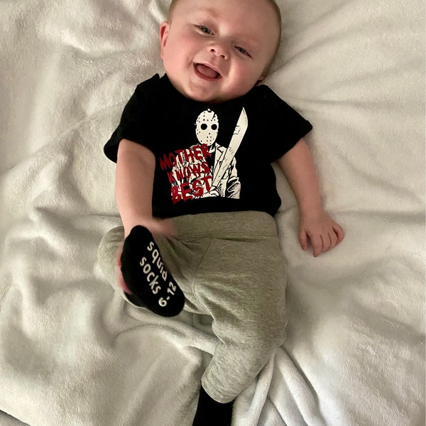 Jason Mother Knows Best Horror Baby Bodysuit Gift Horror - Etsy