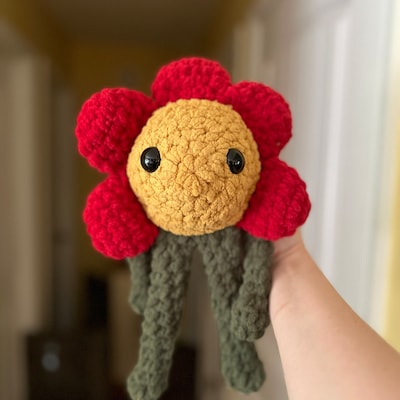 The ORIGINAL Groovy Flower Crochet Pattern / Low Sew Crochet - Etsy