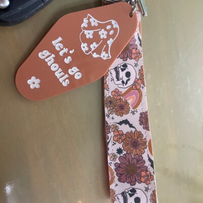 Let's Go Ghouls Spooky Hotel Keychains Trendy Halloween - Etsy