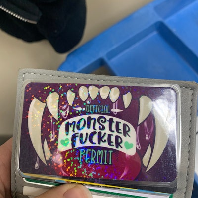 Monster Lover/ Fker Permit Laminated Holographic - Etsy