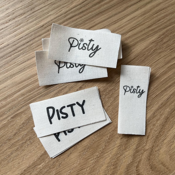 250 Personalized Cotton Clothing Labels: Custom Logo Tags - Etsy
