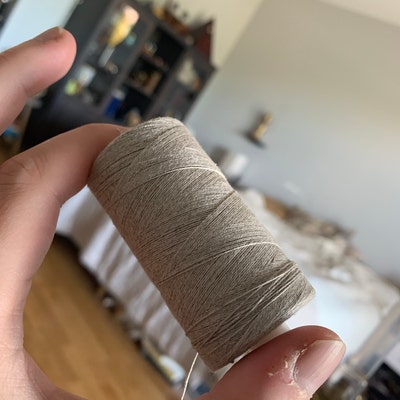 Linen Thread Natural Grey X 100 Meters Set of 1/5/10 Spools Czech Linen ...