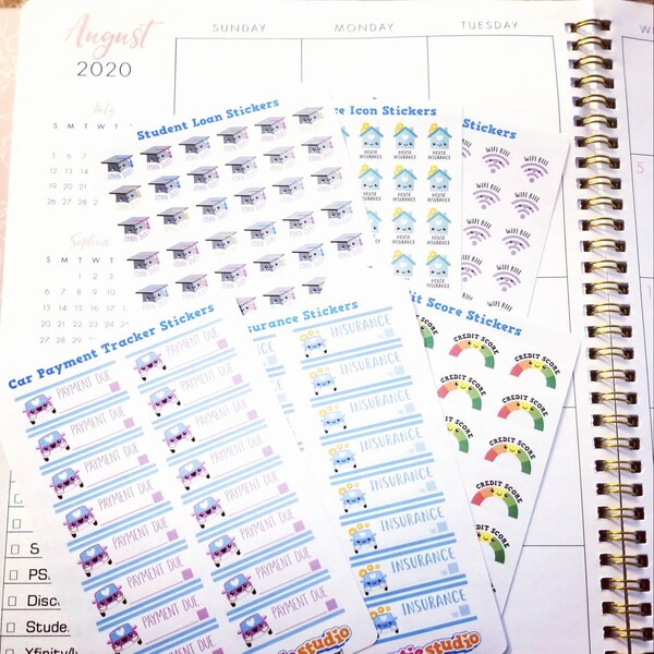 54 Cute Student Loan Planner Stickers - Etsy
