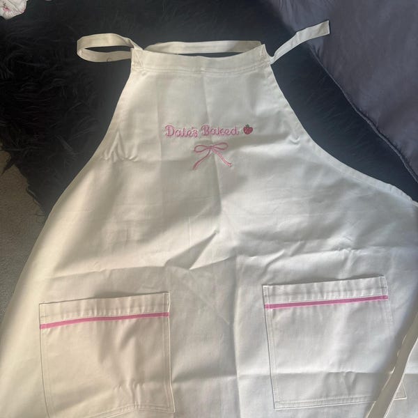 Labubu Apron – Free Embroidery, Handmade in Toronto | Adjustable Neck ...