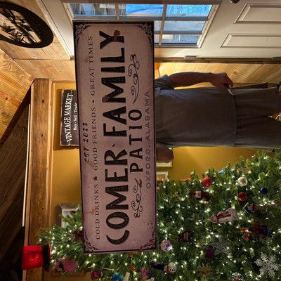 Farmhouse Patio Sign Outdoor Patio Signs Family Wall Art Patio Art ...