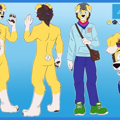 Custom Fursona Reference Sheet Custom Fursuit Character Ref Sheet ...