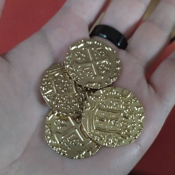 Extra Large Metal Coins - Gold, Silver, Copper - Pirate Treasure ...