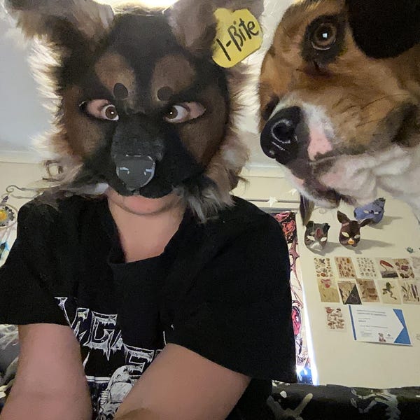 A Fully Furred Handmade Maned Wolf Mask - Etsy UK