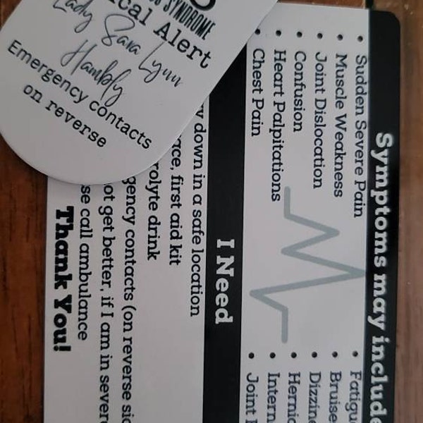 Cystic Fibrosis Medical Alert ID Card, Aware Tag, Cystic Fibrosis ...