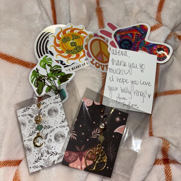 Crystal Belly Rings, Hippie Belly Button Rings, GOLD, Choose Your ...