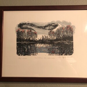 Moonlight Swallow, Flying Birds,linocut Print, Graphic Design Print ...