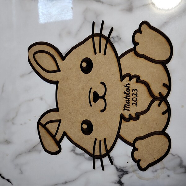 Bunny SVG Cute Sitting Rabbit Outline Cut File for Cricut Silhouette ...