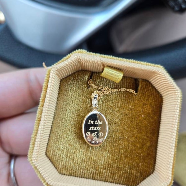 Text Engraving for Lockets (add-on), Personalized Message, Date, Love ...