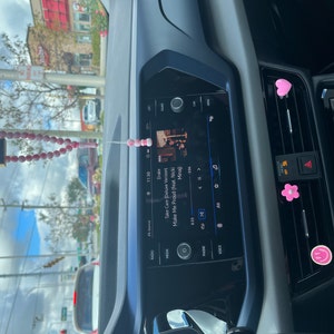 Set of 3 / Hot Pink Smiley Face / Emoji / Flower / Heart Car Vent Clip ...