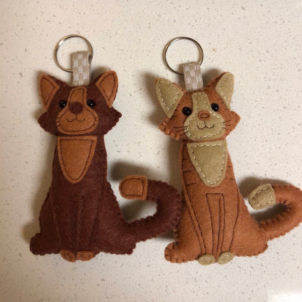 Cat, Cat Wool Felt Decoration, Cat Valentine's Gift, Cat Wool Felt ...