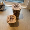 3x Personalised Wooden Parcel Tags. Laser Engraved Retro Style Name ...