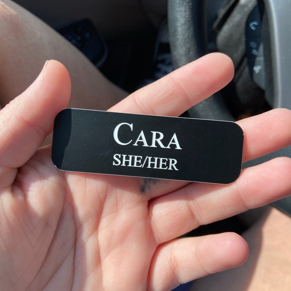 1"x3" Employee Personalized Name Tag Badge With Pin or Magnet ...