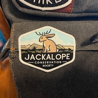 Jackalope Conservation Society Iron on Embroidered Patch Cryptozoology Woven Emblem to Be Put on ...