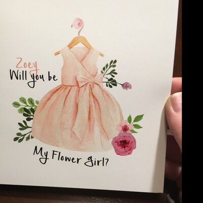 Personalised Flower Girl Card Flower Girl Proposal Will - Etsy