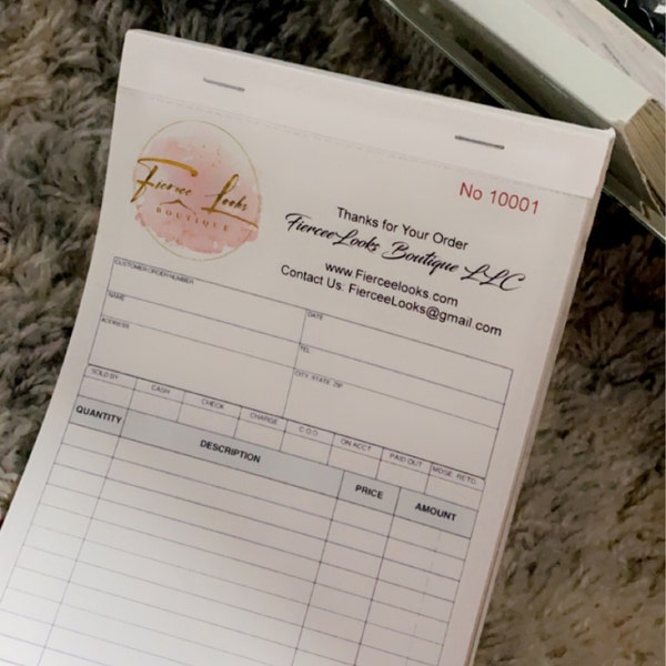 2 Part Ncr Carbonless Sales Receipt Book Full Color Customized 5.5 X 8. ...