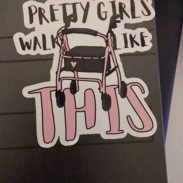 Cuter With Accessories Crutches Mobility Aid Pride Sticker for ...