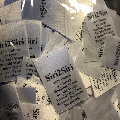 500 Pcs Custom Printed Professional Thermal Clothing Care Tags Labels ...